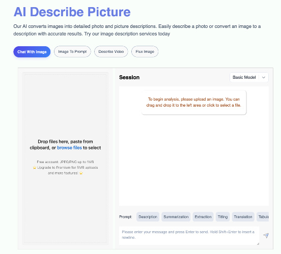 AI Describe Picture | PitchWall