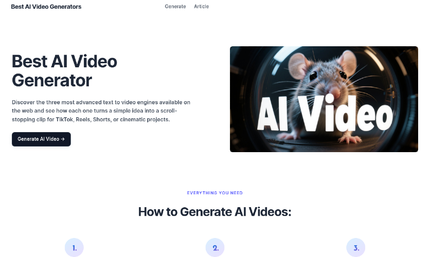 Best AI Video Generator | PitchWall