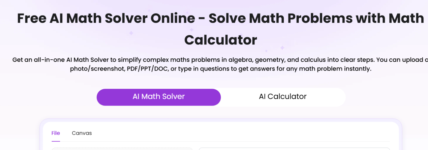 AI Math Solver | PitchWall